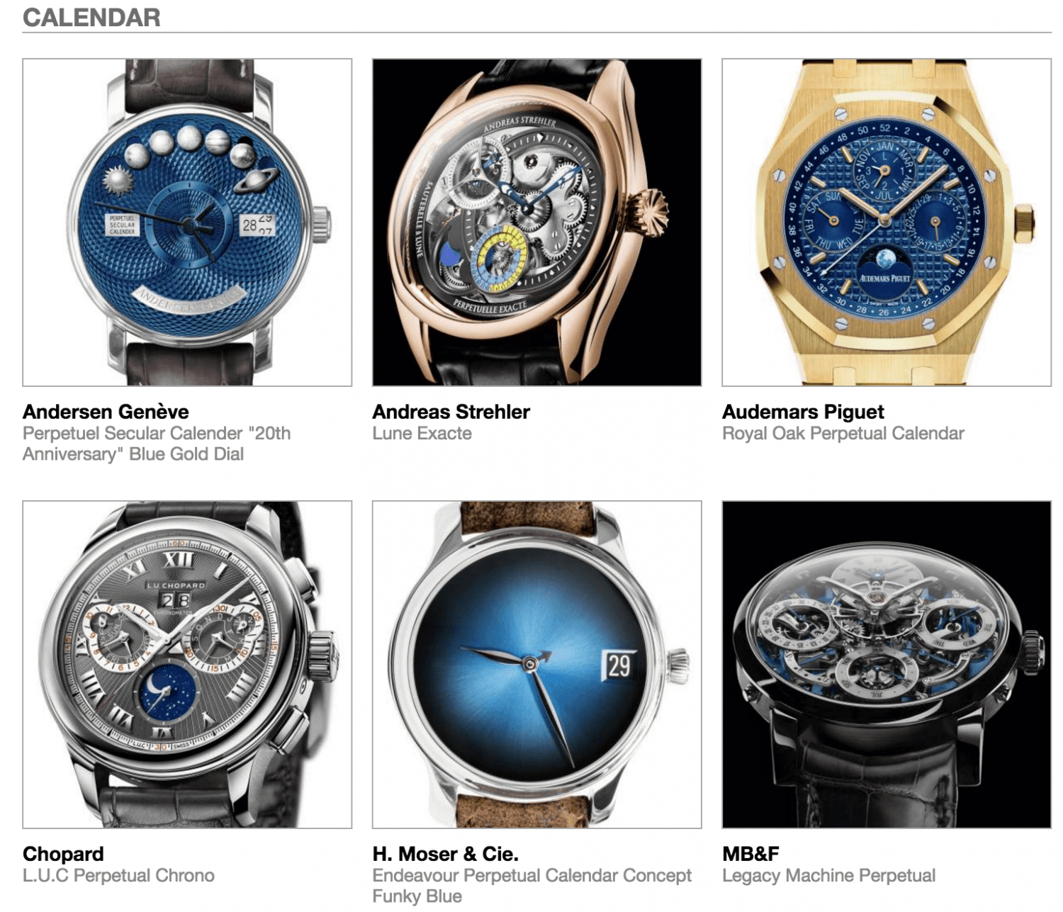 Complete List And Photos Of All Pre-Selected Watches In The 2016 Grand ...