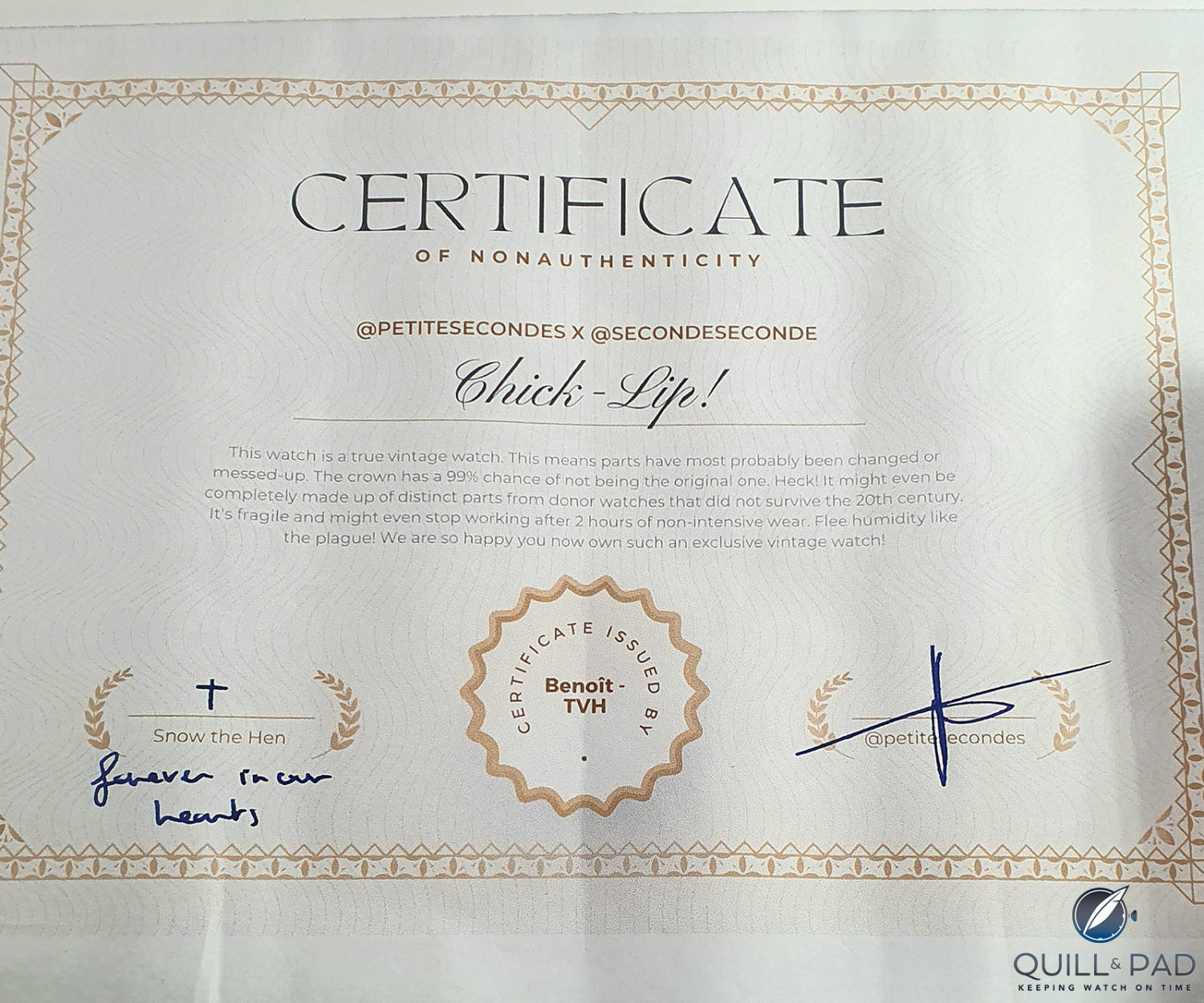 Friendship and Watches: Chick-Lip!, a 23-Piece Limited Edition of ...