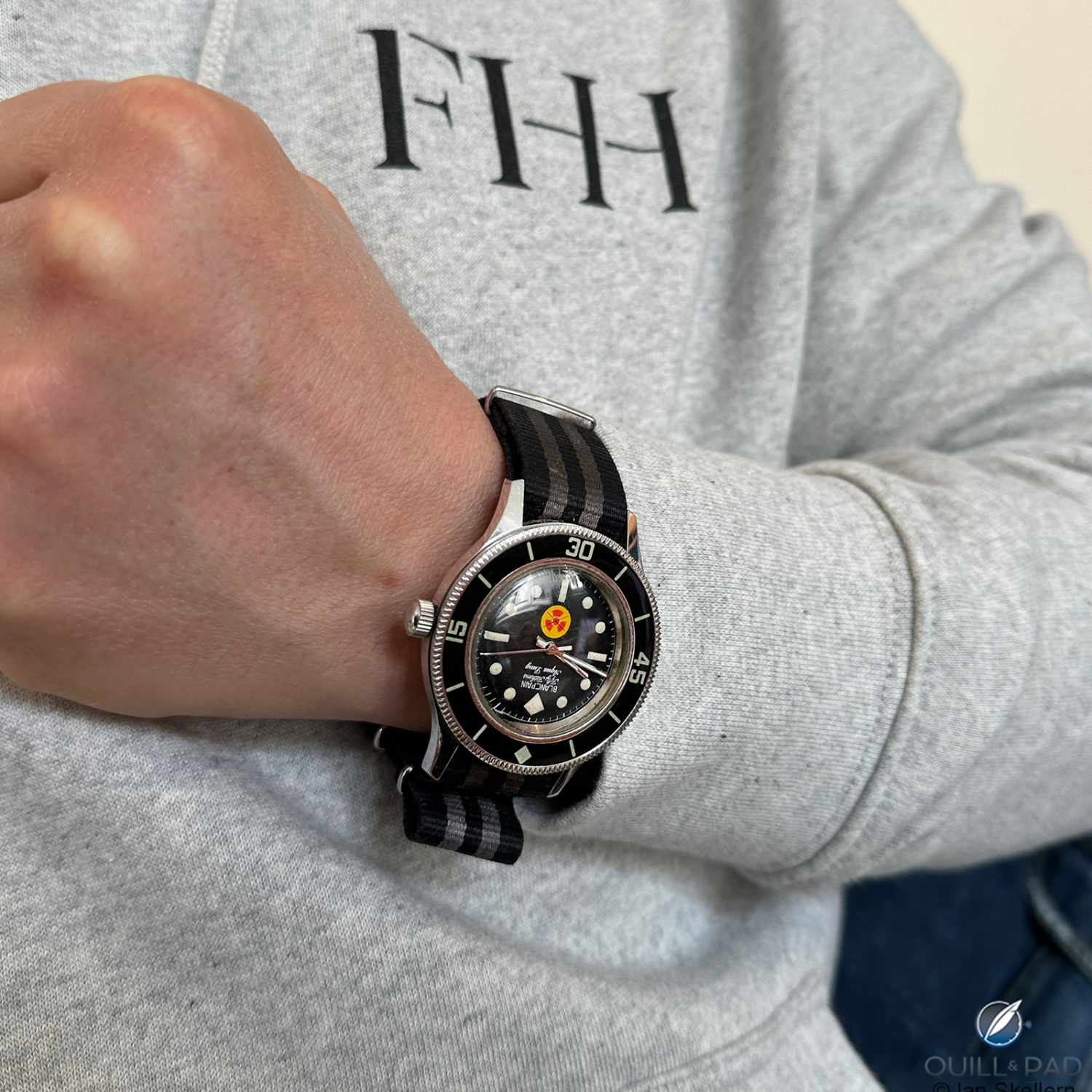 Quick Bite: Vintage Blancpain Fifty Fathoms Aqua Lung ‘No Radiation ...