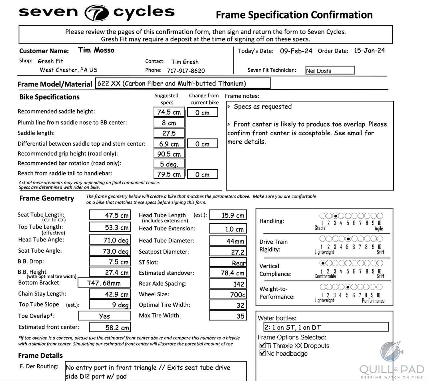 Tim Mosso Builds a Custom Road Bike Part 2: The Frame - Quill & Pad